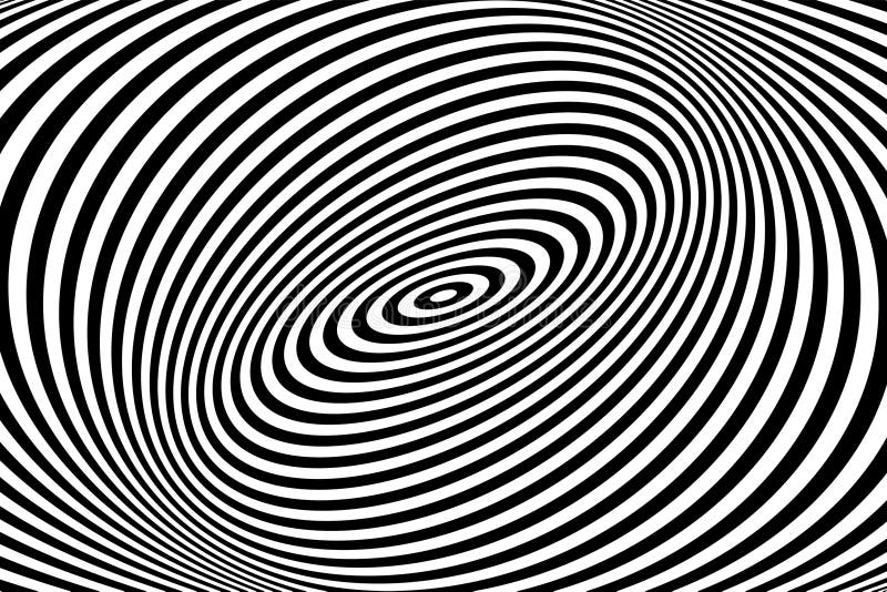 Whirl Motion Illusion in Abstract Op Art Pattern. 3D Effect. Wavy Lines ...