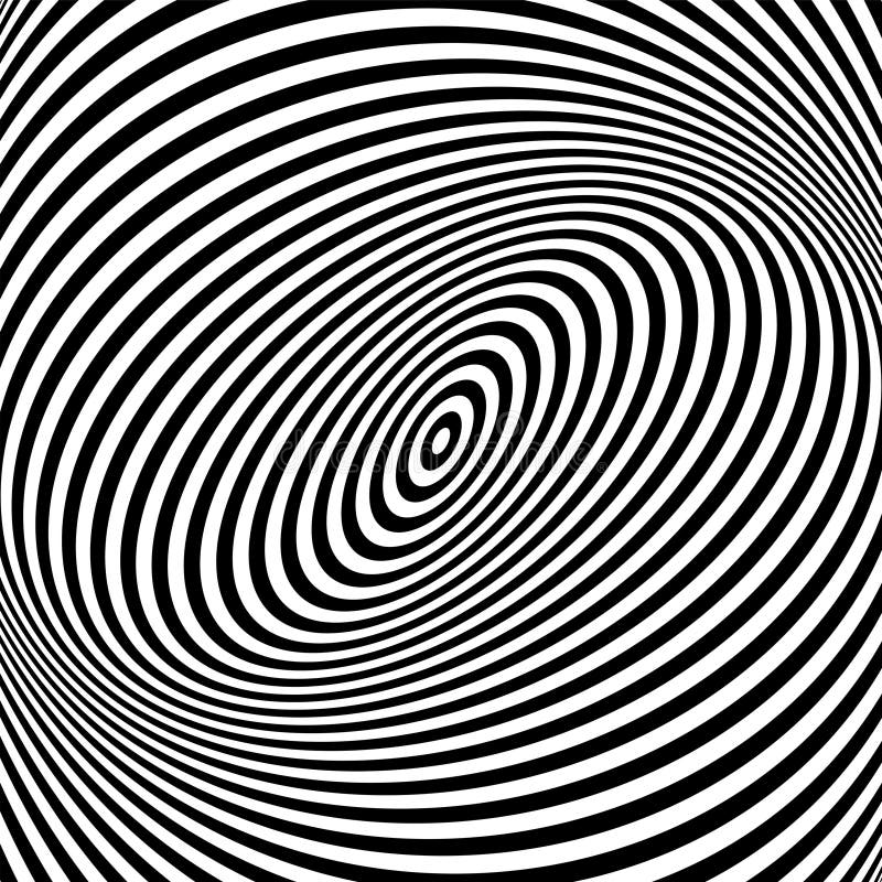 Twisting Whirl Motion and 3D Illusion in Abstract Op Art Striped Lines ...