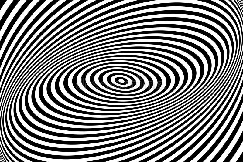 Twisting Whirl Motion and 3D Illusion in Abstract Op Art Striped Lines ...