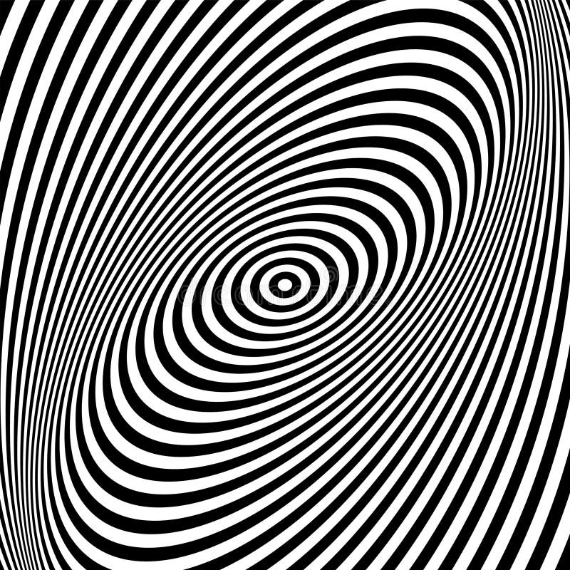 Twisting Whirl Motion and 3D Illusion in Abstract Op Art Striped Lines ...