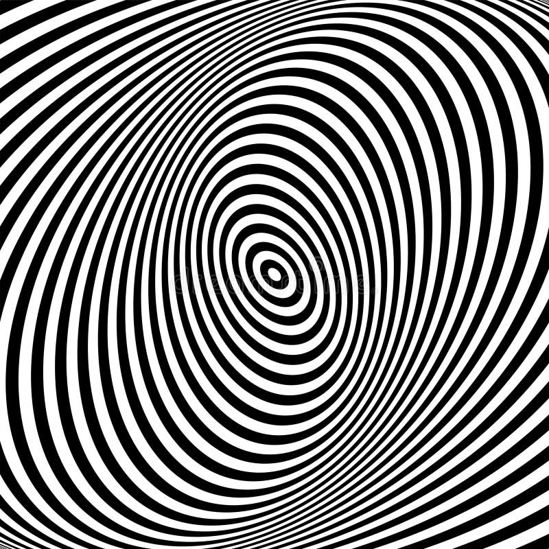 Whirl Motion Illusion in Abstract Op Art Pattern. 3D Effect. Wavy Lines ...