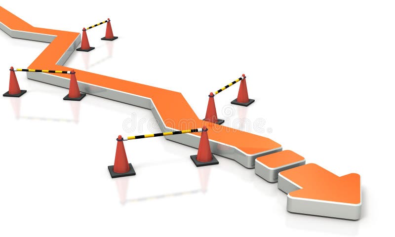 Through the Twists and Turns, Project Move Forward. Stock Illustration ...