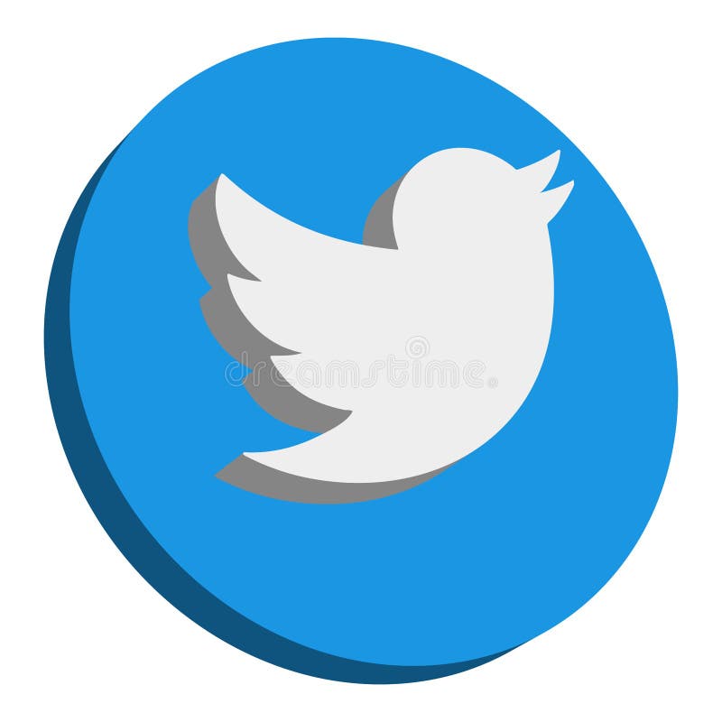 Twitter Icon Isolated. 3D Illustration. Twitter 3D Rendering Close Up ...
