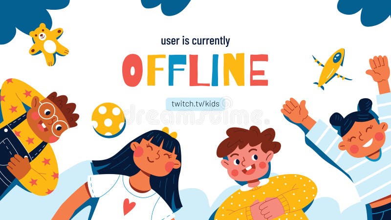 Twitch background for kids stock vector. Illustration of kids - 334873192