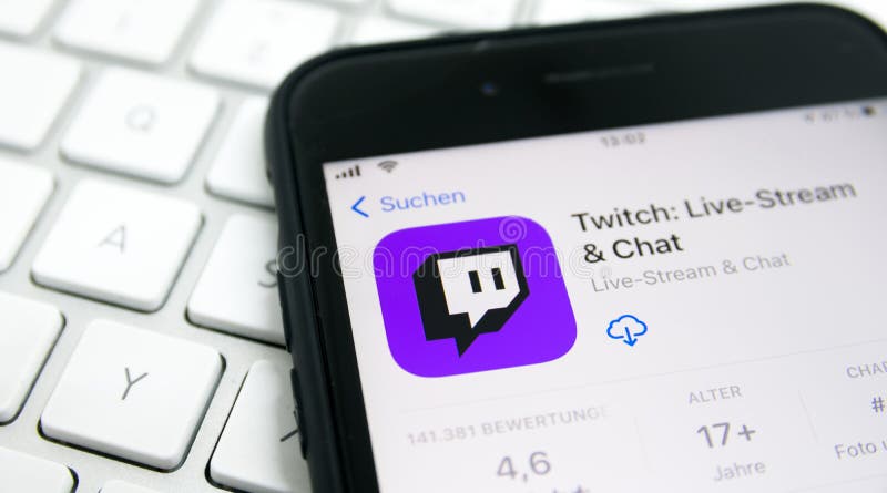 Twitch Game Live Streaming Logo on a Smartphone Editorial Stock Image ...