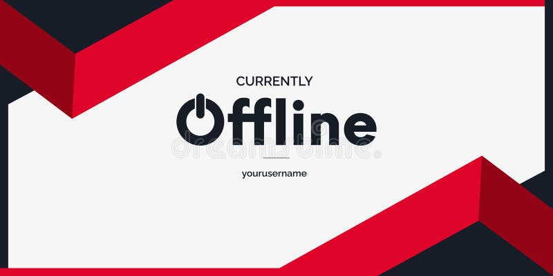 Twitch Offline Banner Background with Abstract Red Shapes Vector Design ... Twitch Offline Banner Background with Abstract Red Shapes Vector Design ...