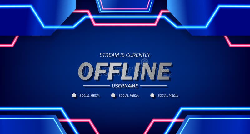 Abstract Offline Twitch Banner Neon Stock Illustrations – 37 Abstract ...