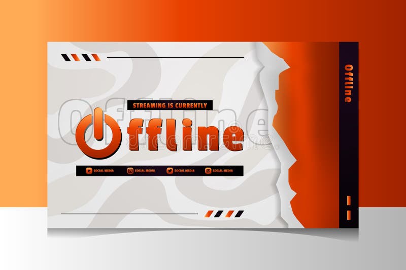 Twitch Stream Offline Gaming Banner Concept Editorial Stock Image ...