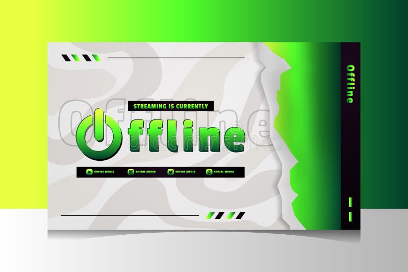 Stream is Offline E-sport Gaming Banner Illustration Stock Vector ...