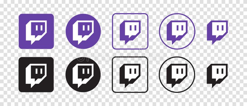 Twitch Logo Minimal Design on the Round Button 3d Render. Social Media ...