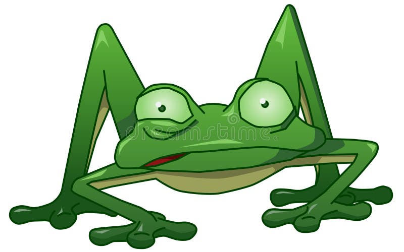 Twitchy the nervous frog stock vector. Illustration of comic - 5876784