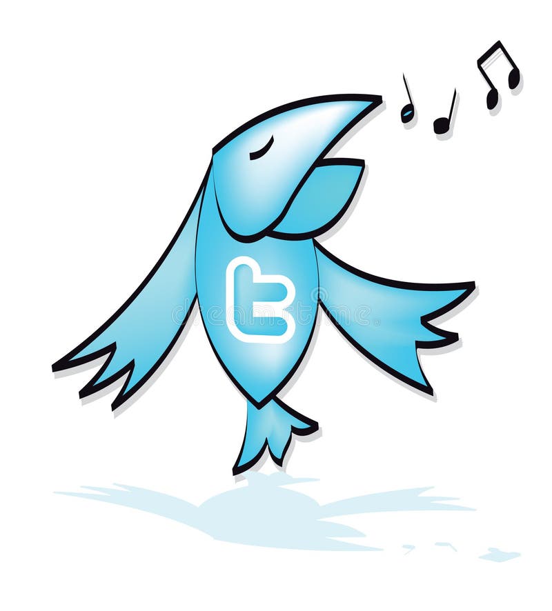 Blue Bird Singing stock vector. Illustration of message - 36559704