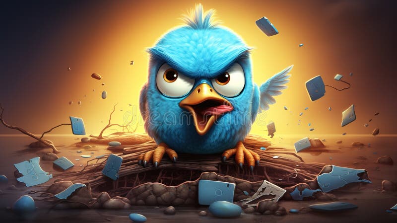 Angry Twitter Bird Stock Illustrations – 27 Angry Twitter Bird Stock ...