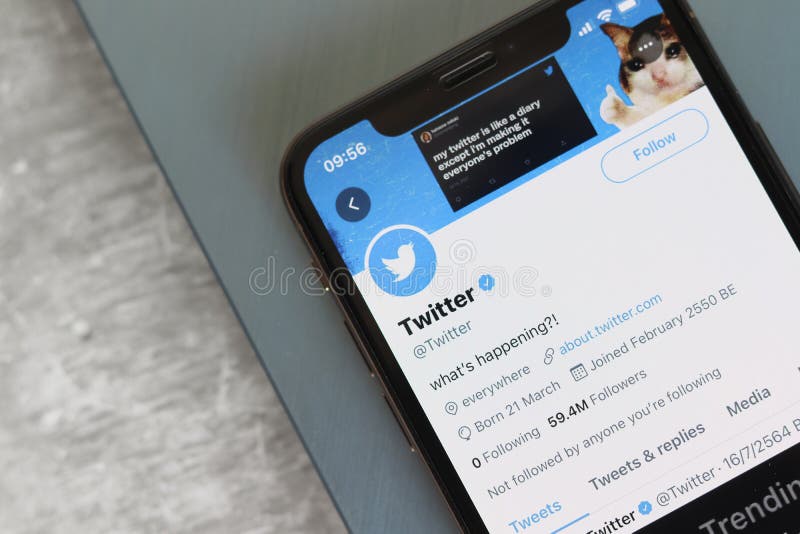 Twitter application editorial image. Image of logo, device - 103234975