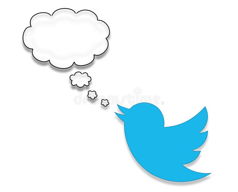 Twitter Bird Words Speech Bubble Editorial Photo - Illustration of bubble, follow: 63554671