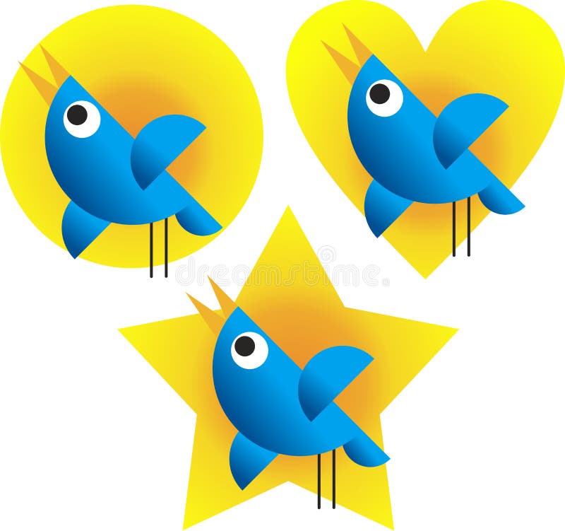 Twitter Birds stock vector. Illustration of bird, twitter - 21160885