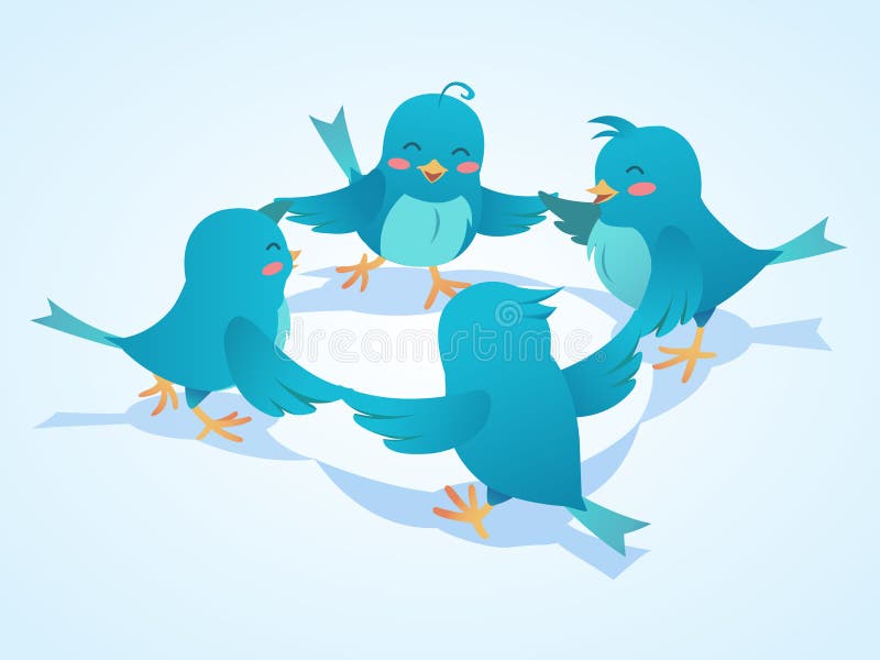 Social Birds stock vector. Illustration of tweet, dreaming - 28047429