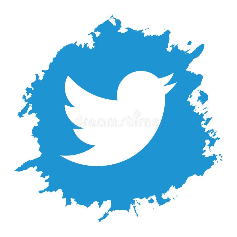 Twitter-de Vector Van De Pictogram Grunge Stijl Redactionele Stock Afbeelding - Illustration of ...
