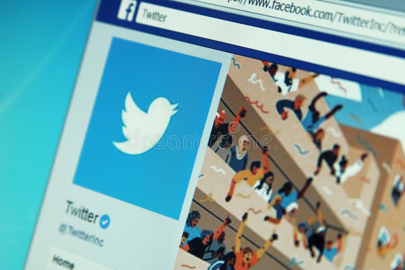 Twitter on facebook editorial photography. Image of editorial - 124965252