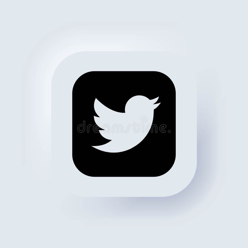 Twitter Icon. Neumorphic UI UX White User Interface Web Button ...