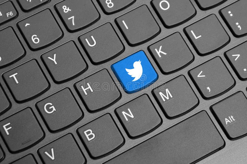 Twitter keyboard editorial stock image. Image of friend - 35764269
