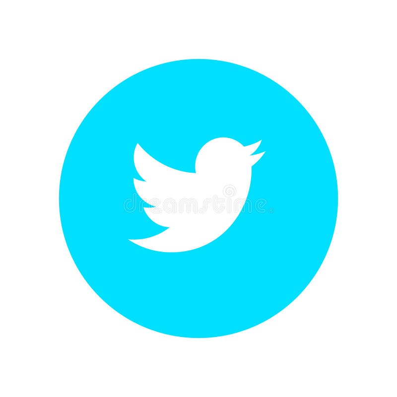 Twitter Icon On White Background Editorial Stock Photo - Illustration ...