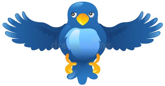 Twitter ing blue bird icon stock vector. Illustration of website - 9818046
