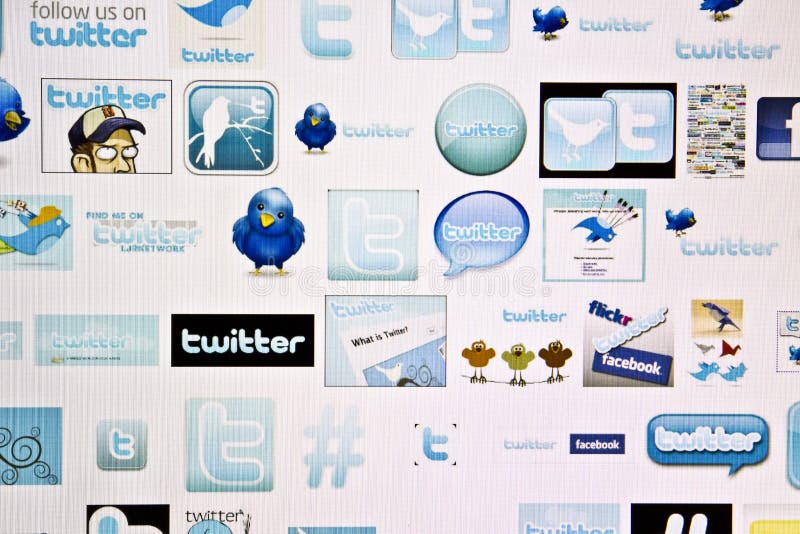 Twitter logo editorial stock photo. Image of electronics - 18290323