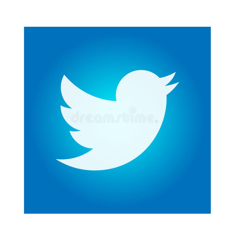 Twitter Logo Icon Vector Illustrations On White Background Editorial ...