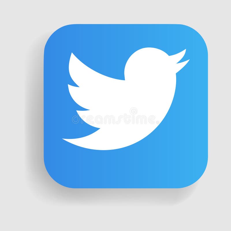 Twitter logo icon editorial image. Illustration of flat - 168935015