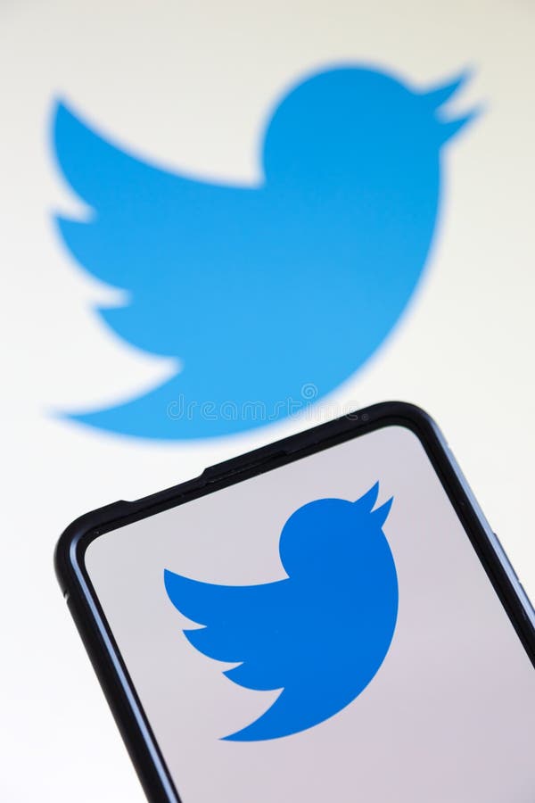 Twitter Logo Social Media on a Mobile Phone and Computer Screen ...