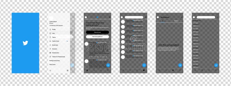 Twitter Mobile Interface. Twitter Screen Social Media, Social Network ...