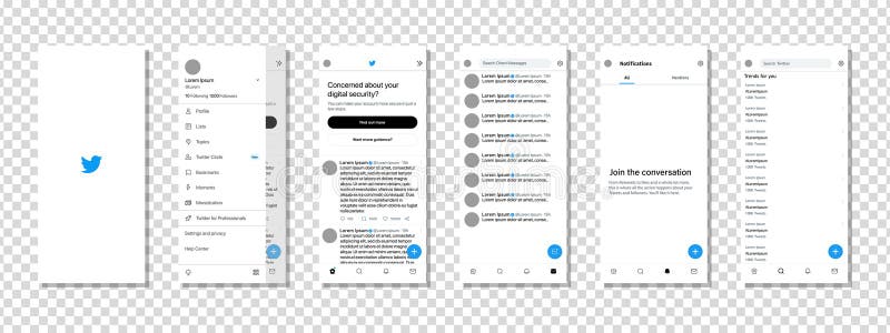 Twitter Mobile Interface. Twitter Screen Social Media, Social Network ...