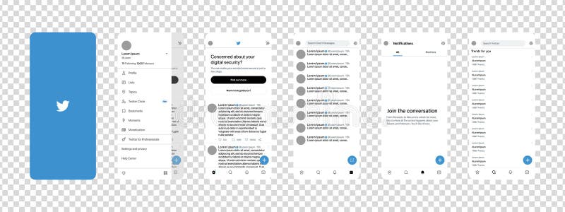 Twitter Mobile Interface. Twitter Screen Social Media, Social Network ...