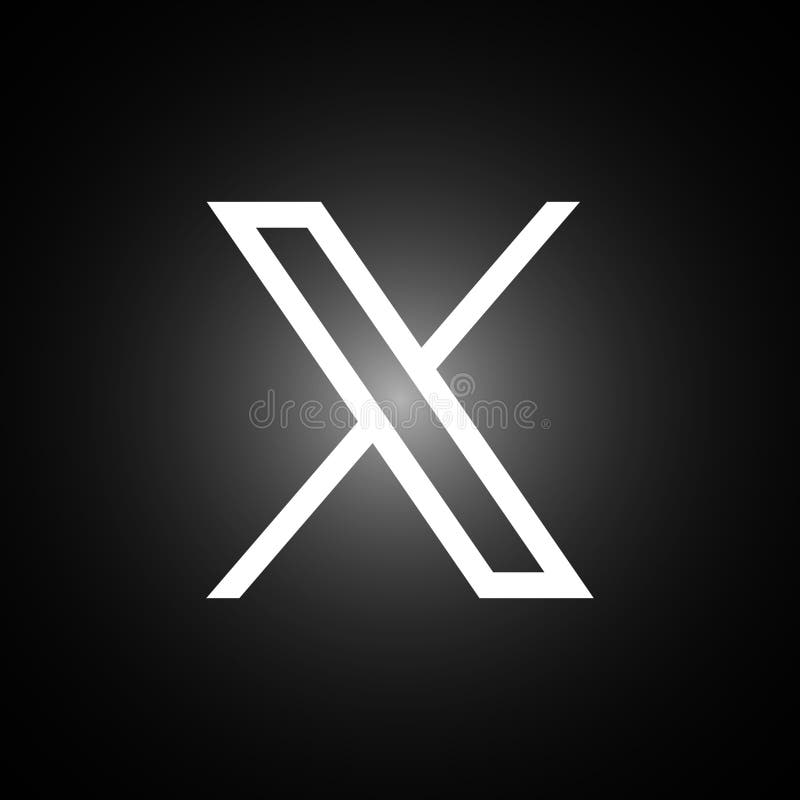 Twitter New X Logo on Black Gradient Background Editorial Photography ...