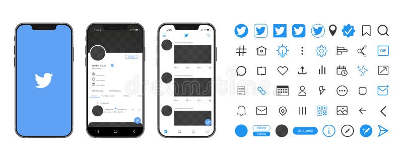 Twitter. Twitter Mockup. Twitter Mobile App Interface Template on Apple ...