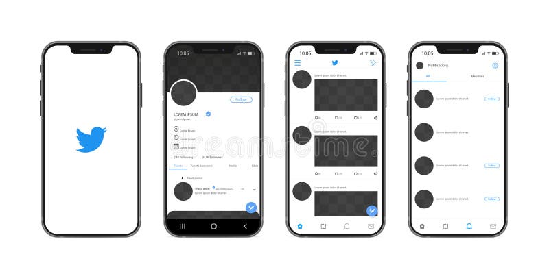 Twitter - Popular Social Media and Social Networking Service. Interface ...