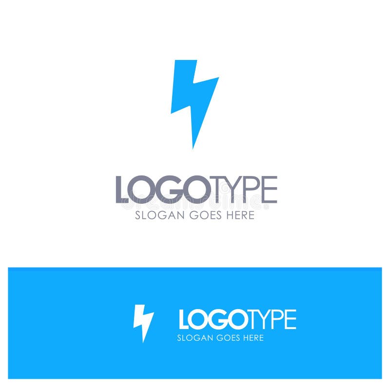 Twitter, Power, Media Blue Solid Logo with Place for Tagline Stock ...