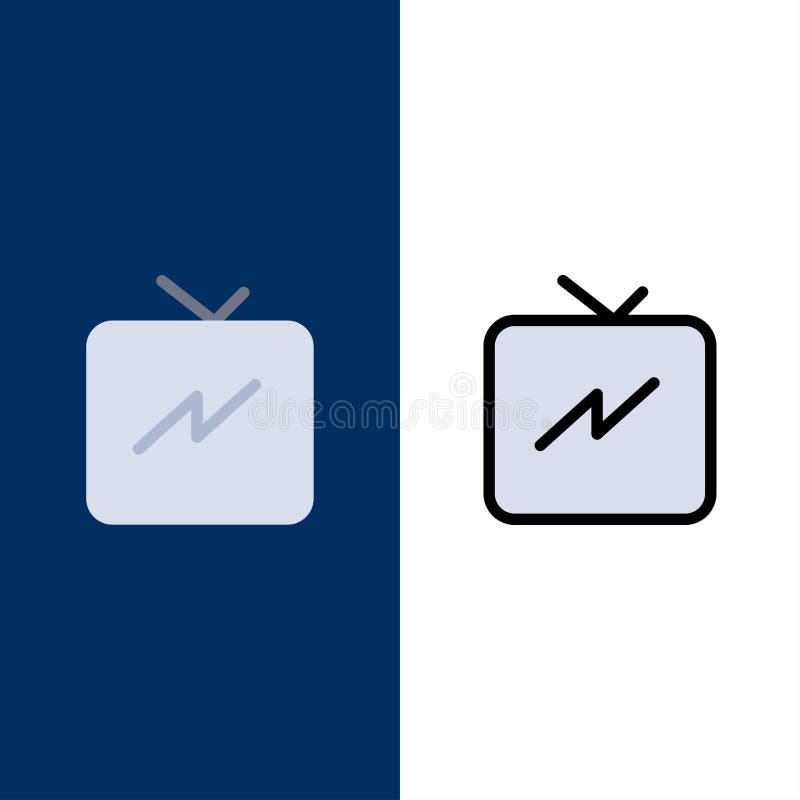 Twitter, Power, Refresh Icons. Flat and Line Filled Icon Set Vector ...