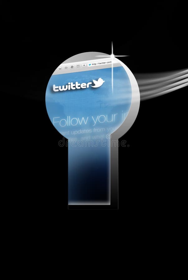 Twitter Security Firewall Key Issue Editorial Stock Image ...