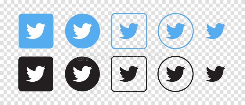 Twitter Vector Logo Icon Set. Vector Illustration Editorial Photography ...
