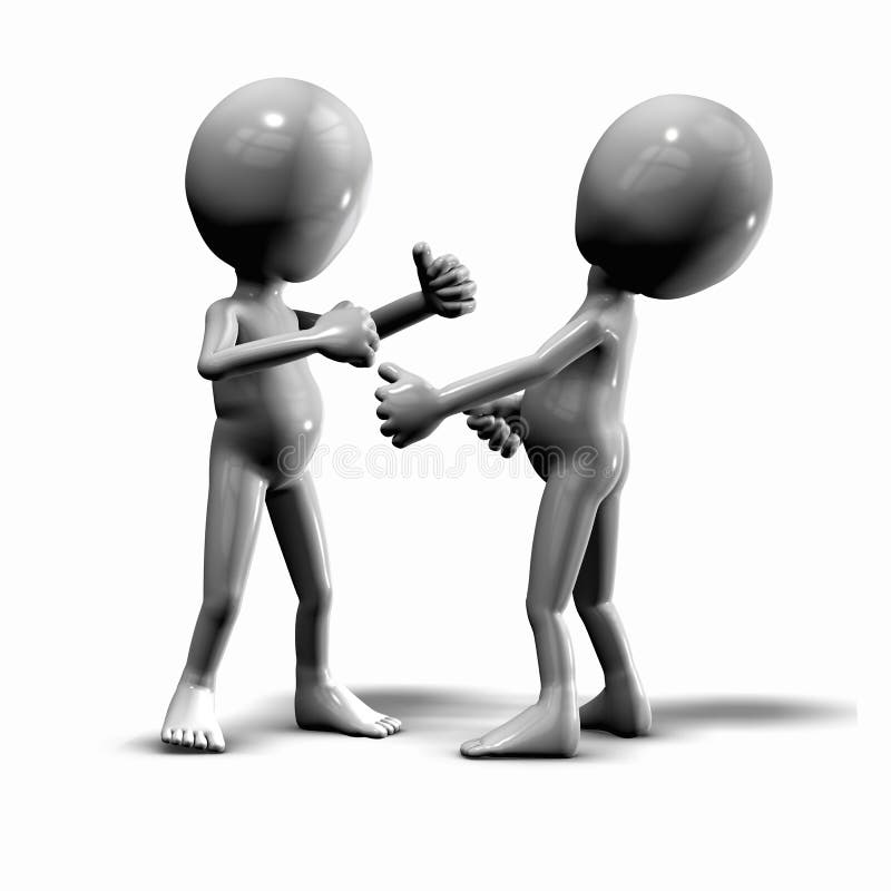 3d person fighting stock illustration. Illustration of human - 26165855