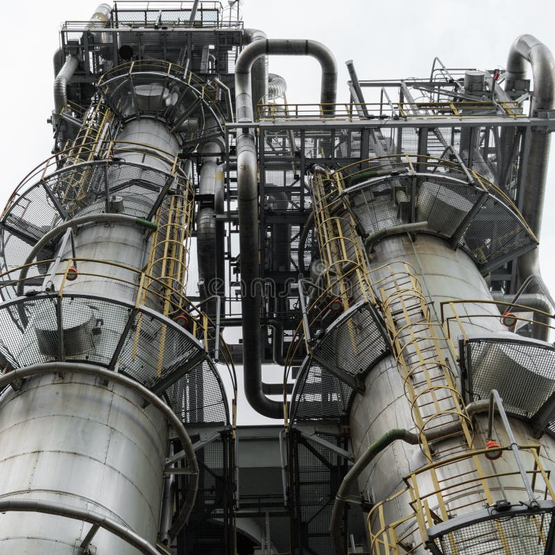Two Absorption Columns at the Gas Processing Plant Stock Image - Image ... Two Absorption Columns at the Gas Processing Plant Stock Image - Image ...