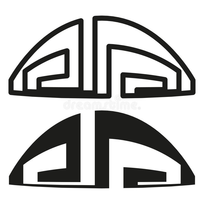 Two Abstract Arches. Geometric Shape Design. Modern Line Forms. Vector ...