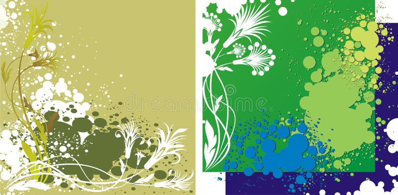 Two abstract backgrounds stock vector. Illustration of abstract - 9763077