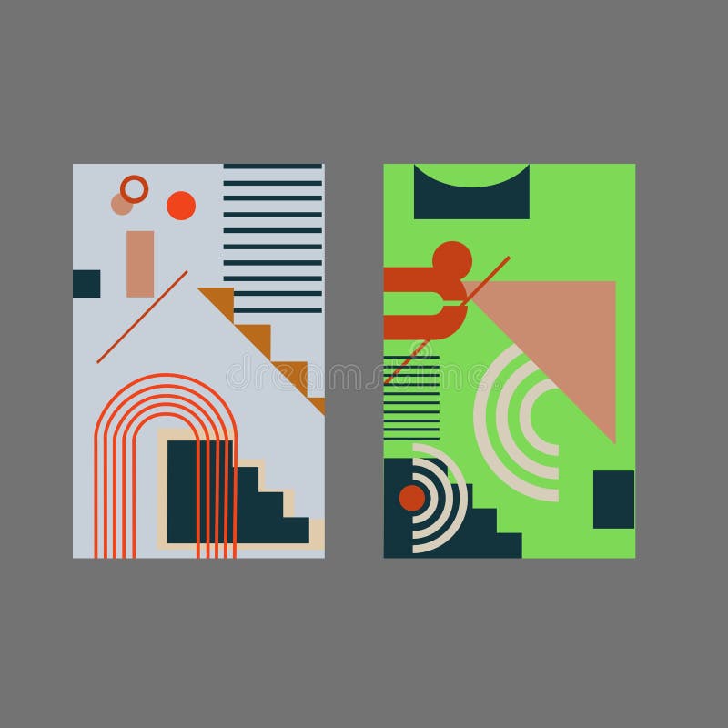 Two Abstract Design Lay Outs for Your Art Stock Vector - Illustration ...