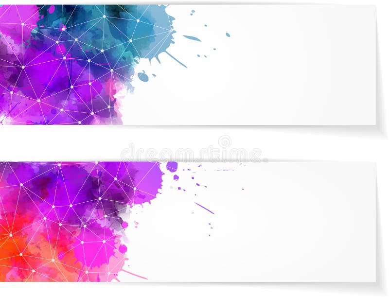 Two Abstract Banners with Butterflies Stock Vector - Illustration of ...