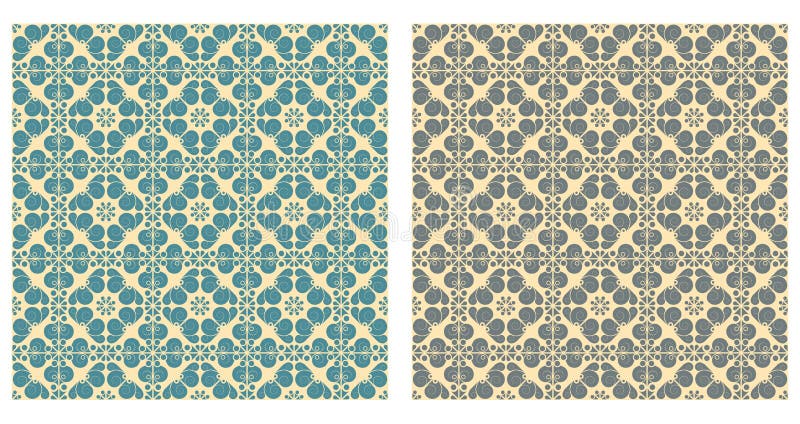 Two Abstract Patterns Seamless Stock Vector - Illustration of ...