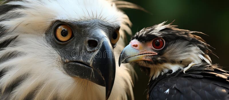 Two Birds Facing Each Other, with Beaks and Feathers Visible Stock ...
