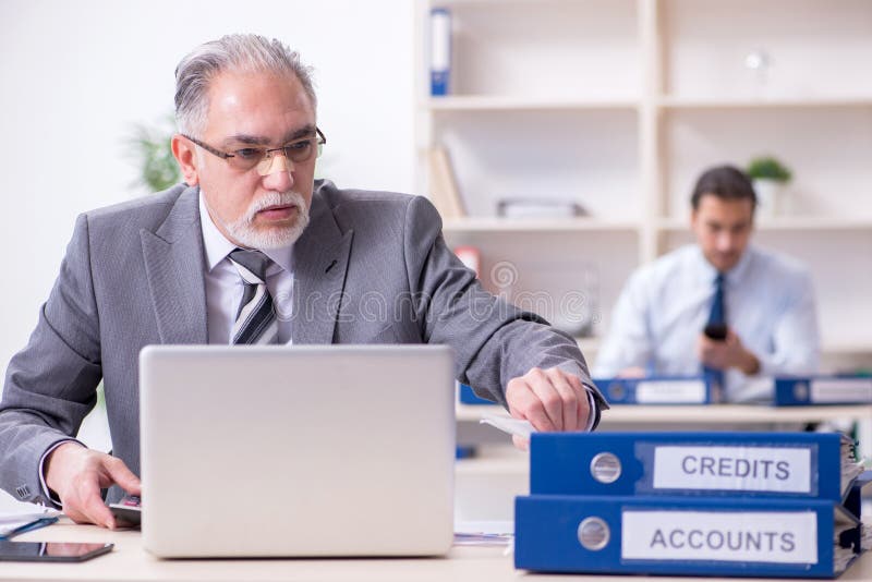 Two Accountants Working in the Office Stock Photo - Image of laptop ...